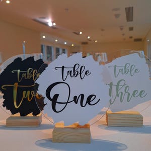 VINYL ONLY Wedding Vinyl Table Numbers Stickers Decal for Seating Plan ...