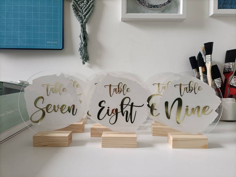 VINYL ONLY Wedding Vinyl Table Numbers for Seating Plan to Fit - Etsy UK