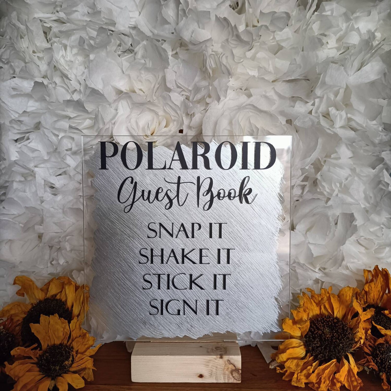Polaroid Guest Book Acrylic Vinyl Sign Wedding Photobook - Etsy