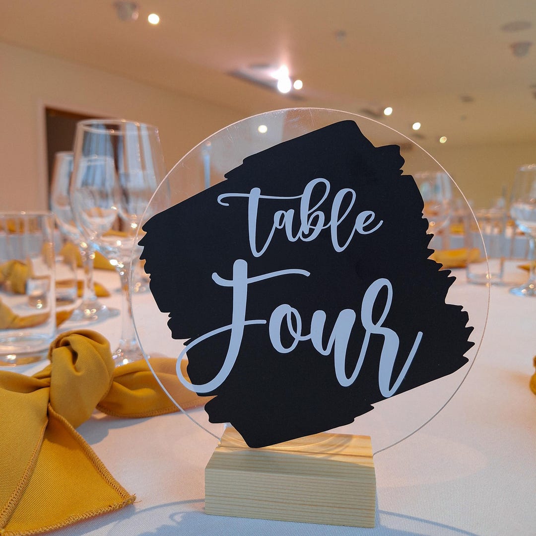VINYL ONLY Wedding Vinyl Table Numbers Stickers Decal for Seating Plan ...