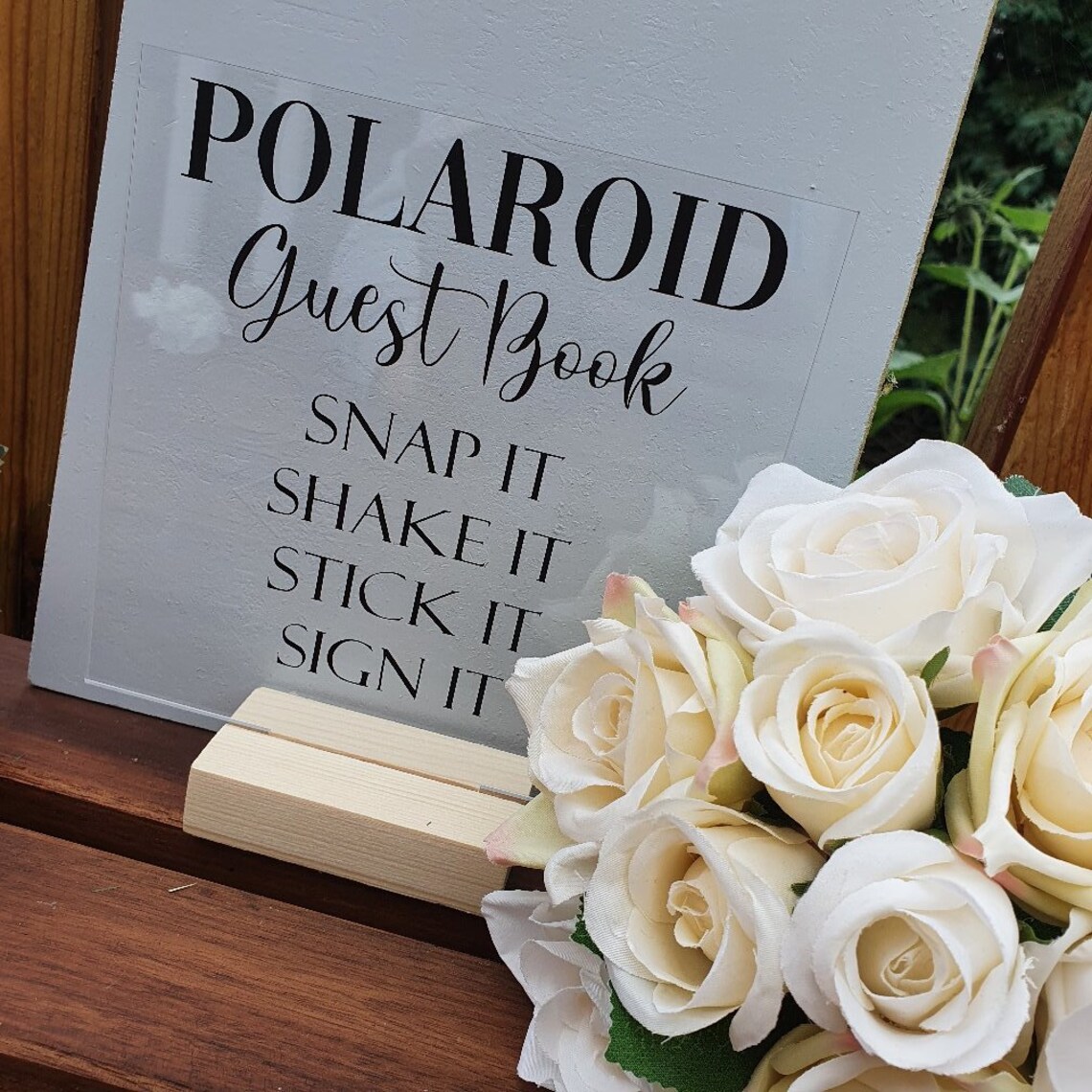 Polaroid Guest Book Acrylic Vinyl Sign Wedding Photobook | Etsy