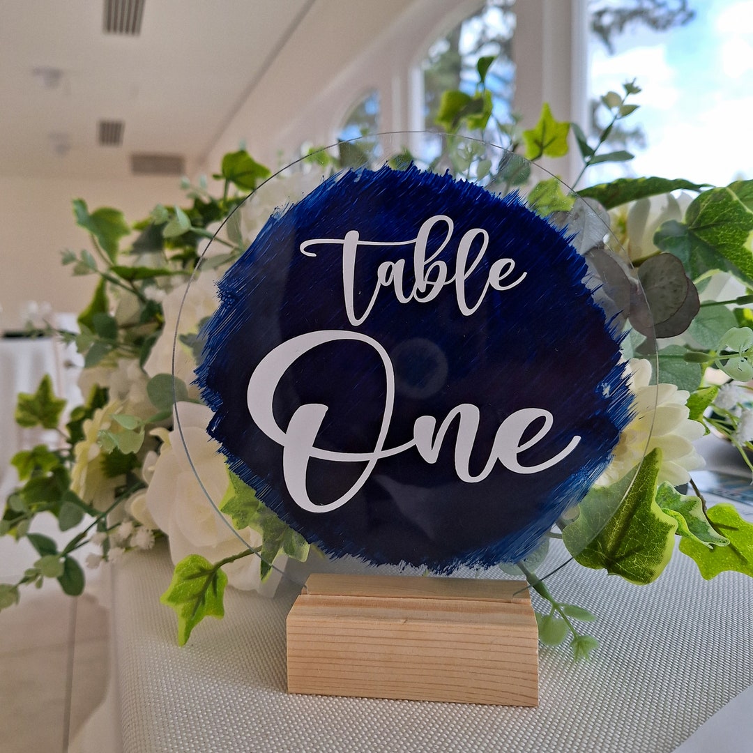VINYL ONLY Wedding Vinyl Table Numbers Stickers Decal for Seating Plan ...