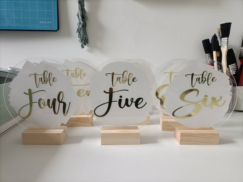 VINYL ONLY Wedding Vinyl Table Numbers for Seating Plan to Fit - Etsy UK