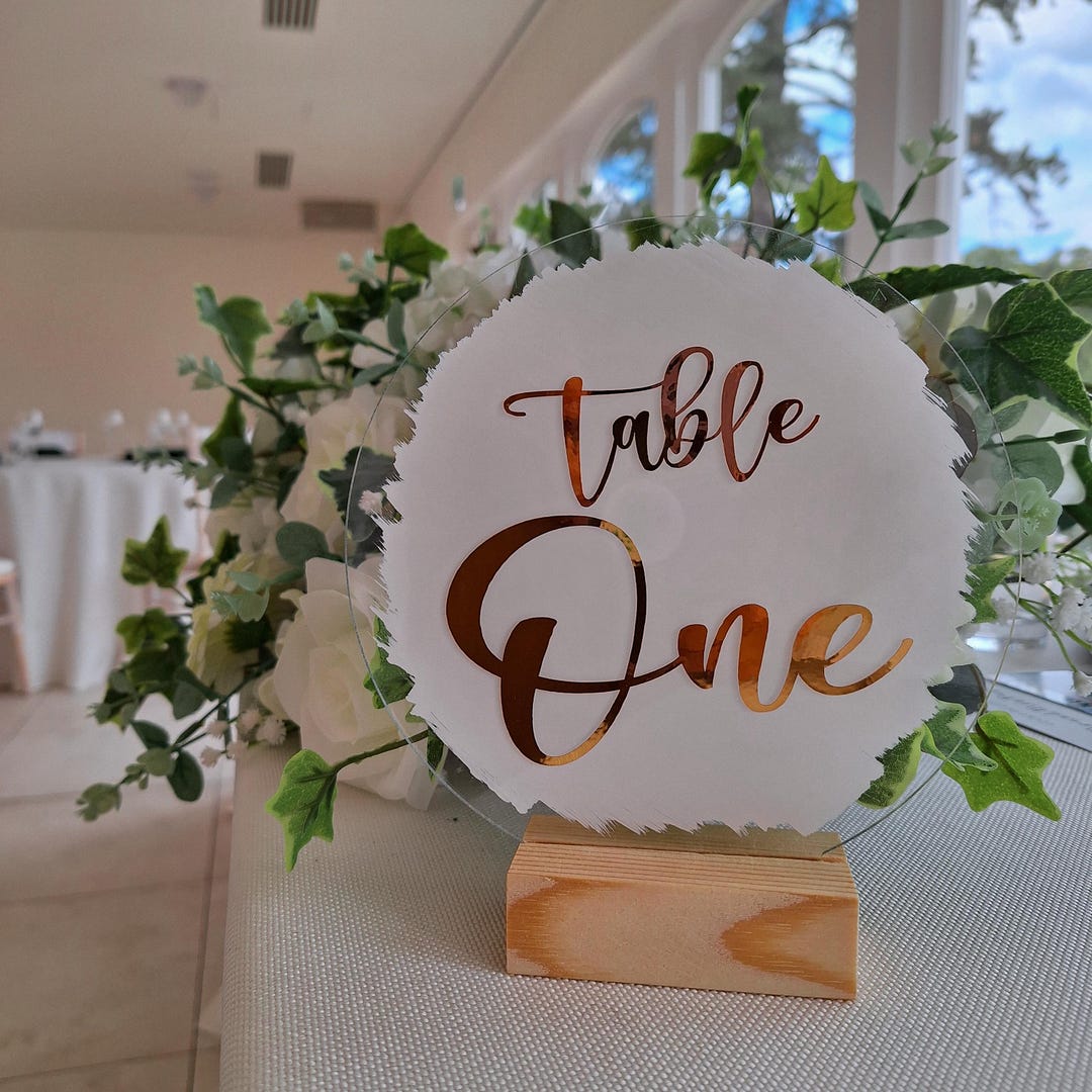 VINYL ONLY Wedding Vinyl Table Numbers Stickers Decal for Seating Plan ...