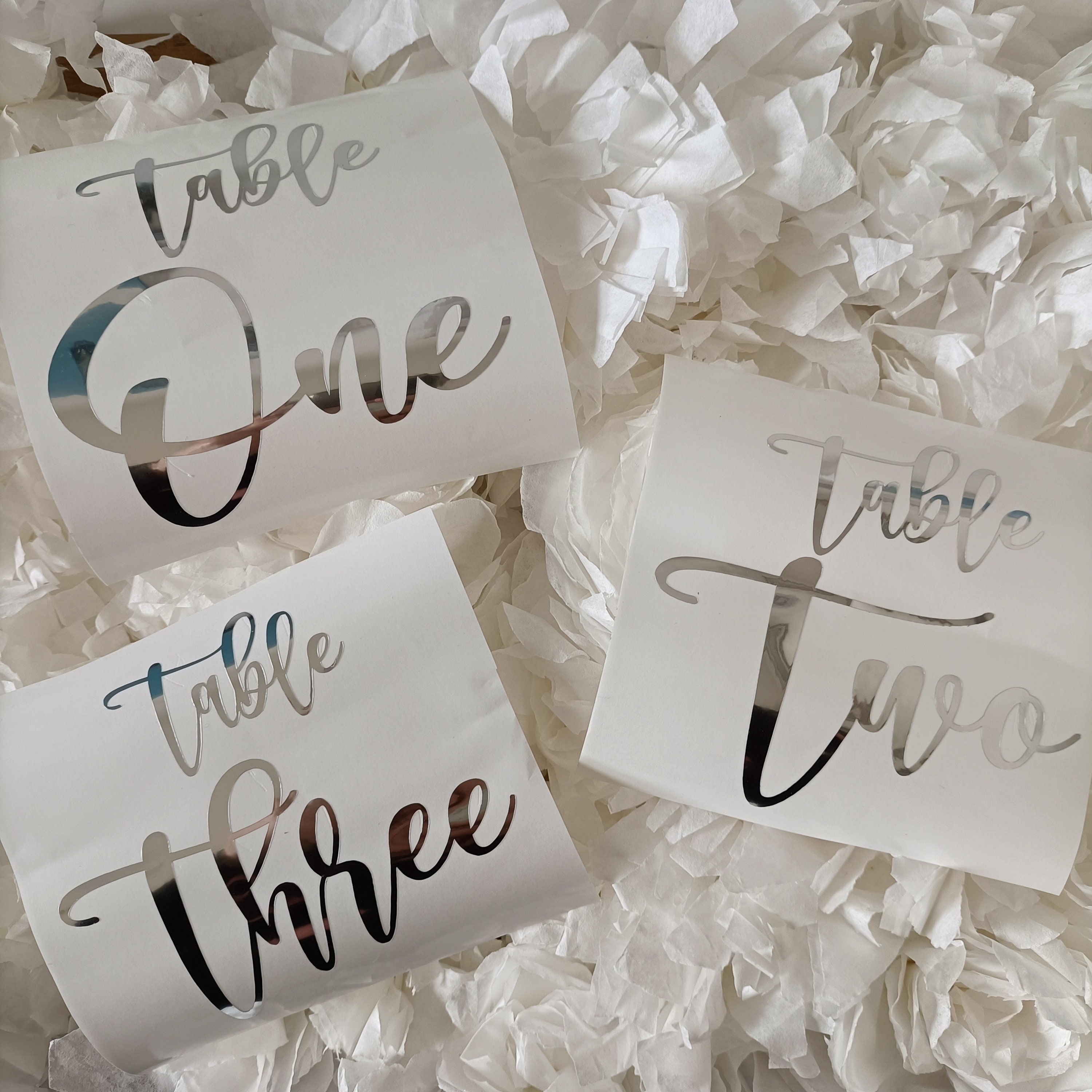 VINYL ONLY Wedding Vinyl Table Numbers for Seating Plan to Fit - Etsy UK