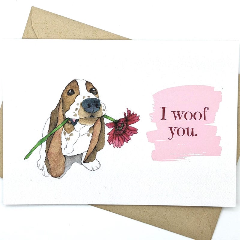 Valentine Basset Hounds - Etsy