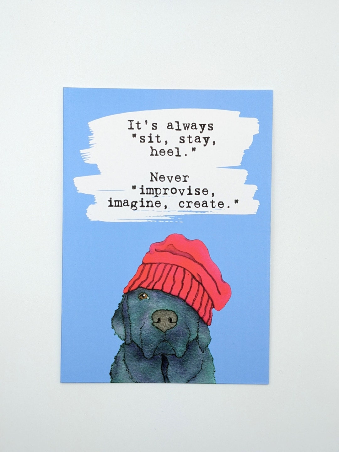 Black Lab Card Funny Card Blank Inside Be Unique Dog - Etsy