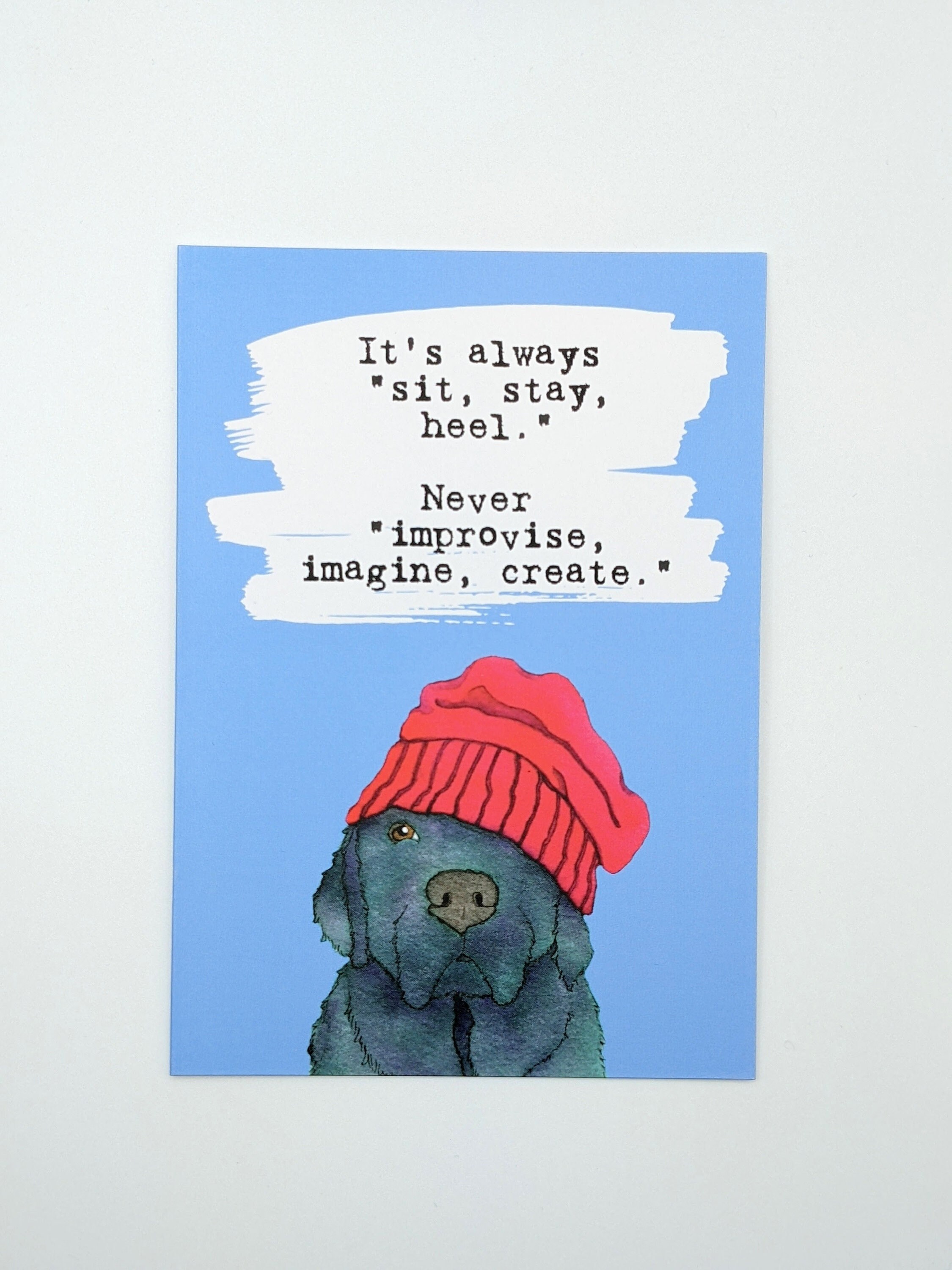 Black Lab Card Funny Card Blank Inside Be Unique Dog - Etsy