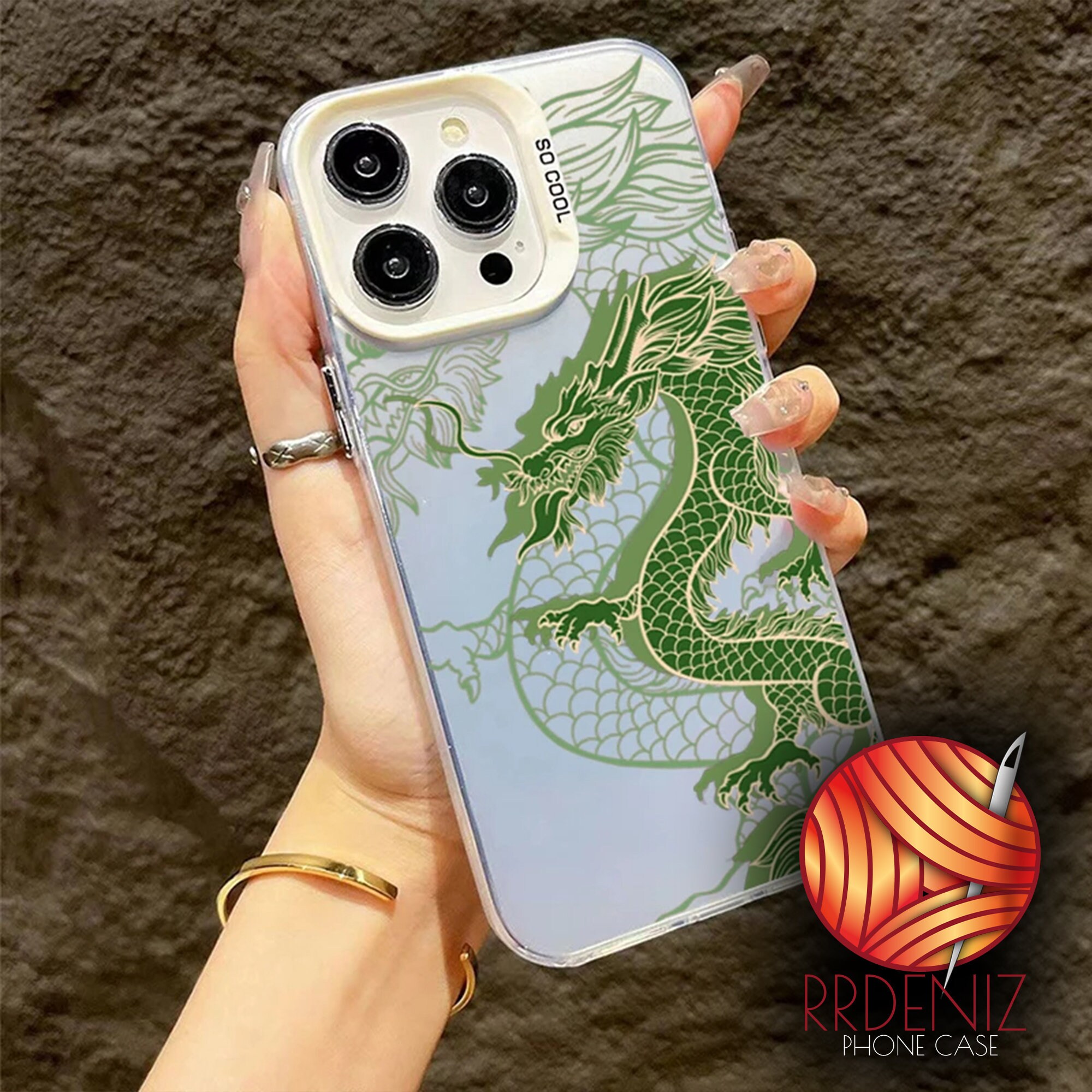 Chinese Dragon Pattern Matte Laser Phone Case - Etsy