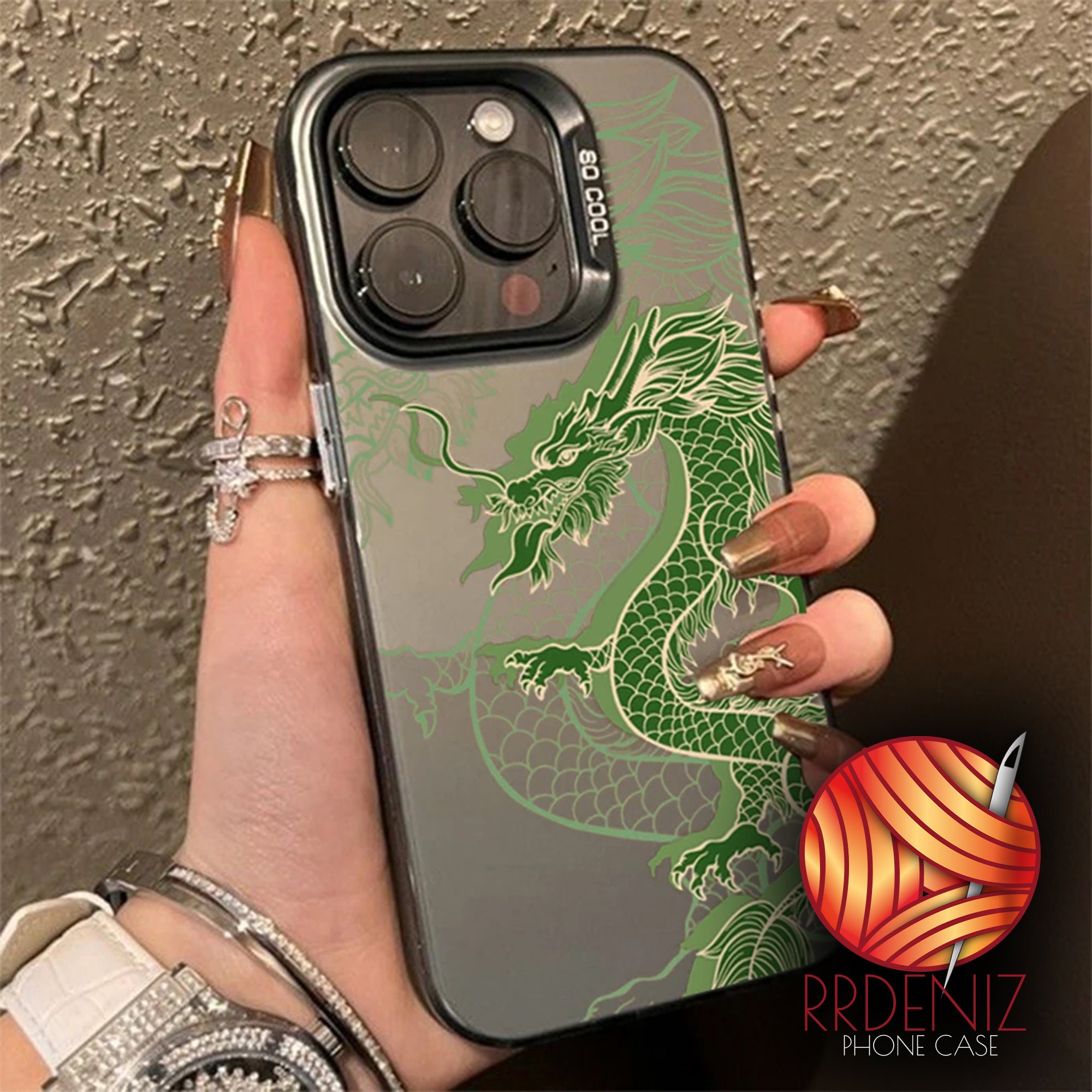 Chinese Dragon Pattern Matte Laser Phone Case - Etsy