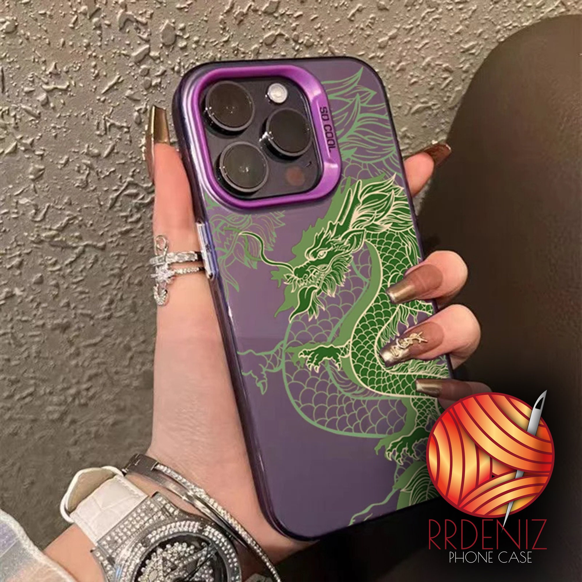 Chinese Dragon Pattern Matte Laser Phone Case - Etsy