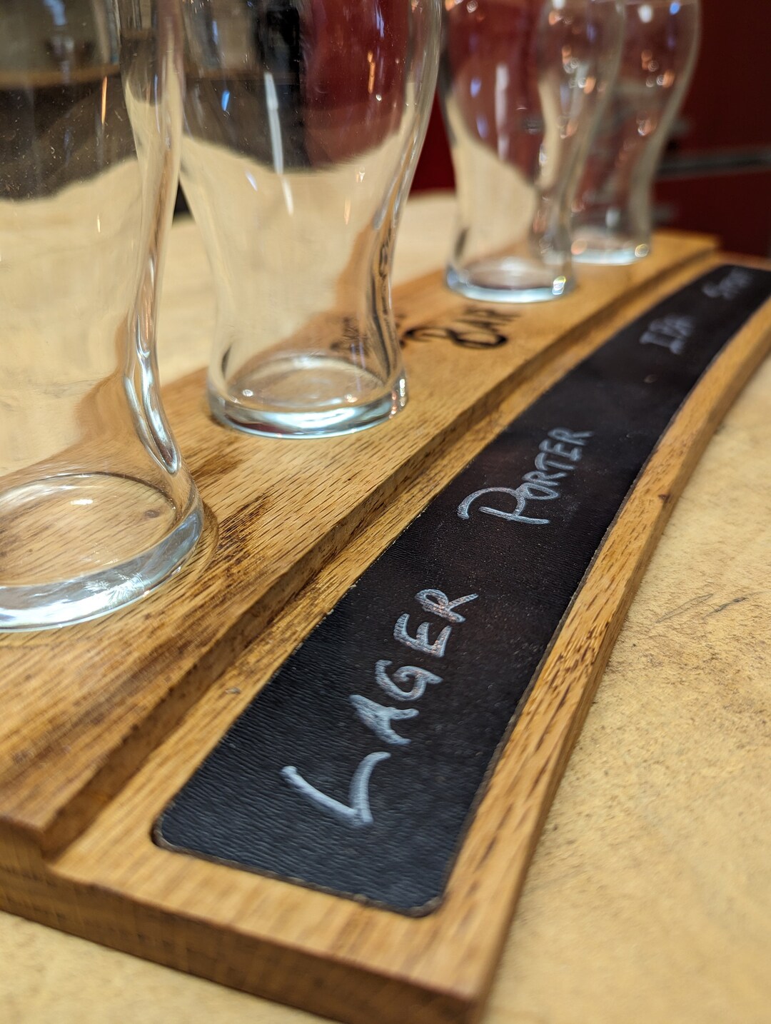 Personalized Beer Flight With Chalkboard Inlay – Ideal Gift for the ...