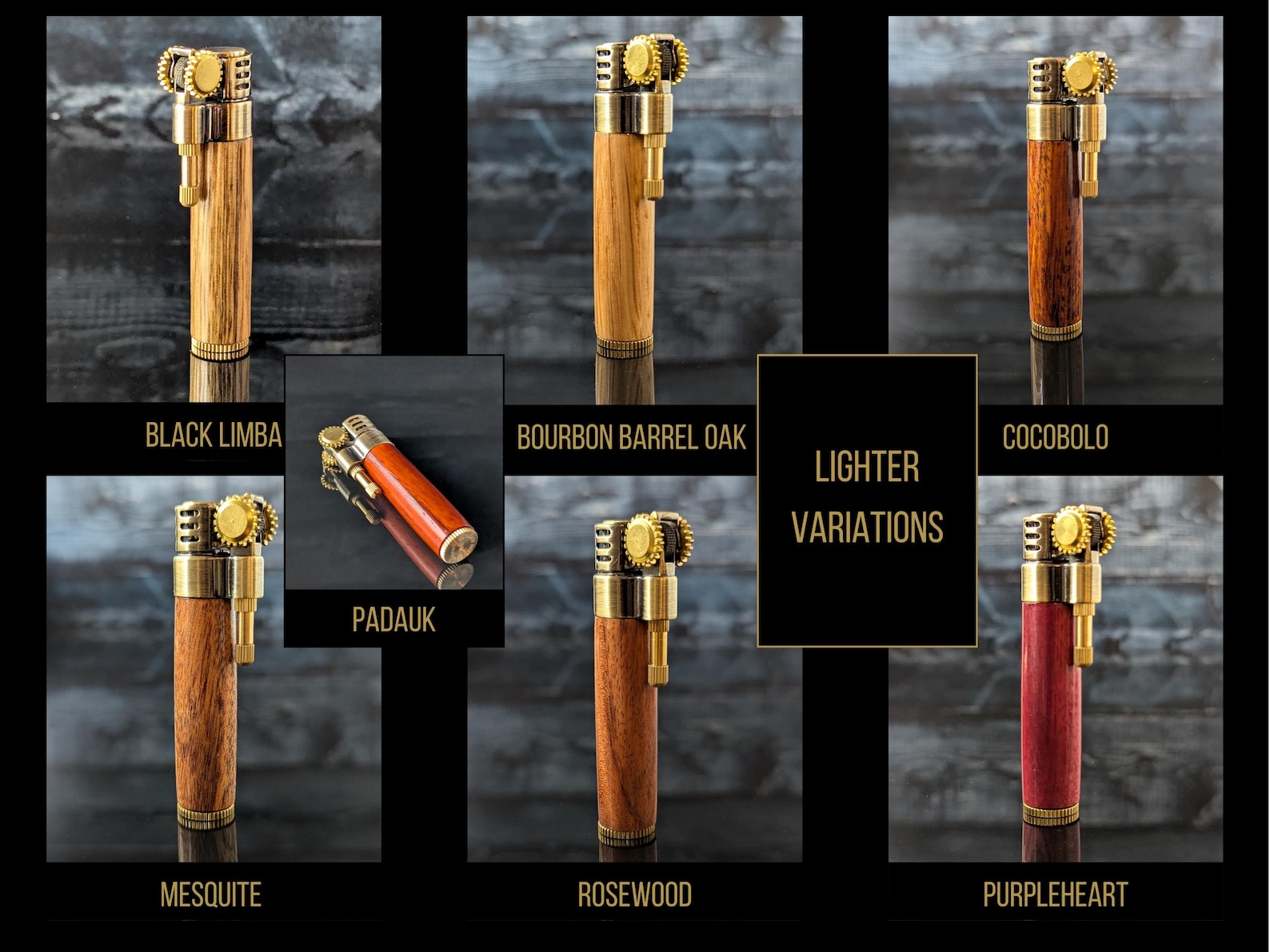 Hand-turned Wood Barrel Lighter - Crafted Elegance - Unique Steampunk ...