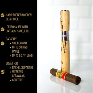 Handcrafted Cigar Travel Tube - Weekend Cigar Case - Groomsman Gift ...