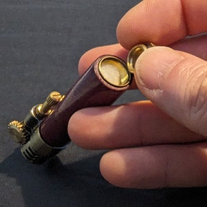 Hand-turned Wood Barrel Lighter Crafted Elegance Unique Steampunk ...