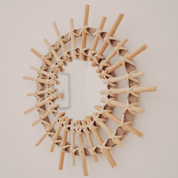 Rattan Mirror - Etsy