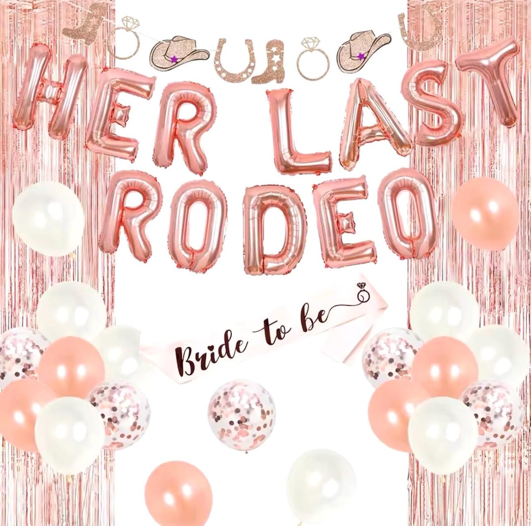 Last Rodeo Theme Hen & Bachelorette Party Decoration Mega Pack Balloon ...