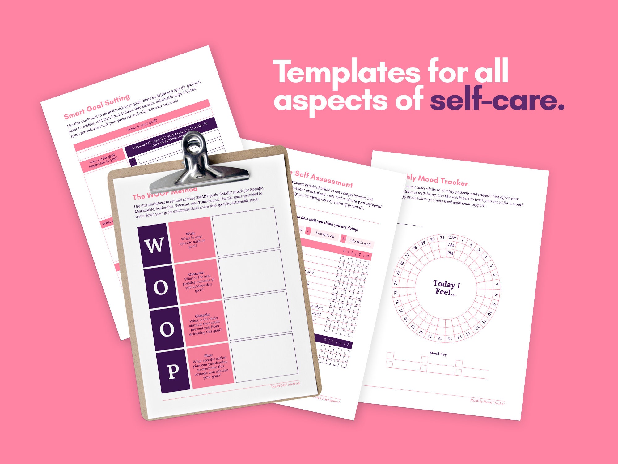 Self-care Worksheets & Trackers for Holistic Wellness Therapy - Etsy