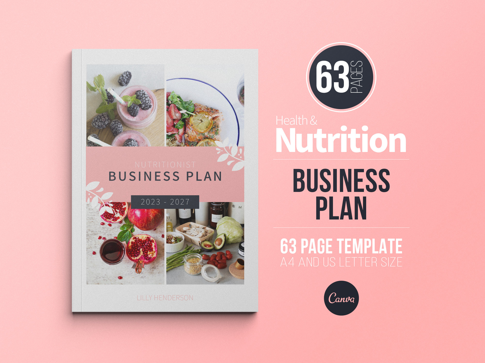 Nutritionist Business Plan Template Nutrition Business - Etsy