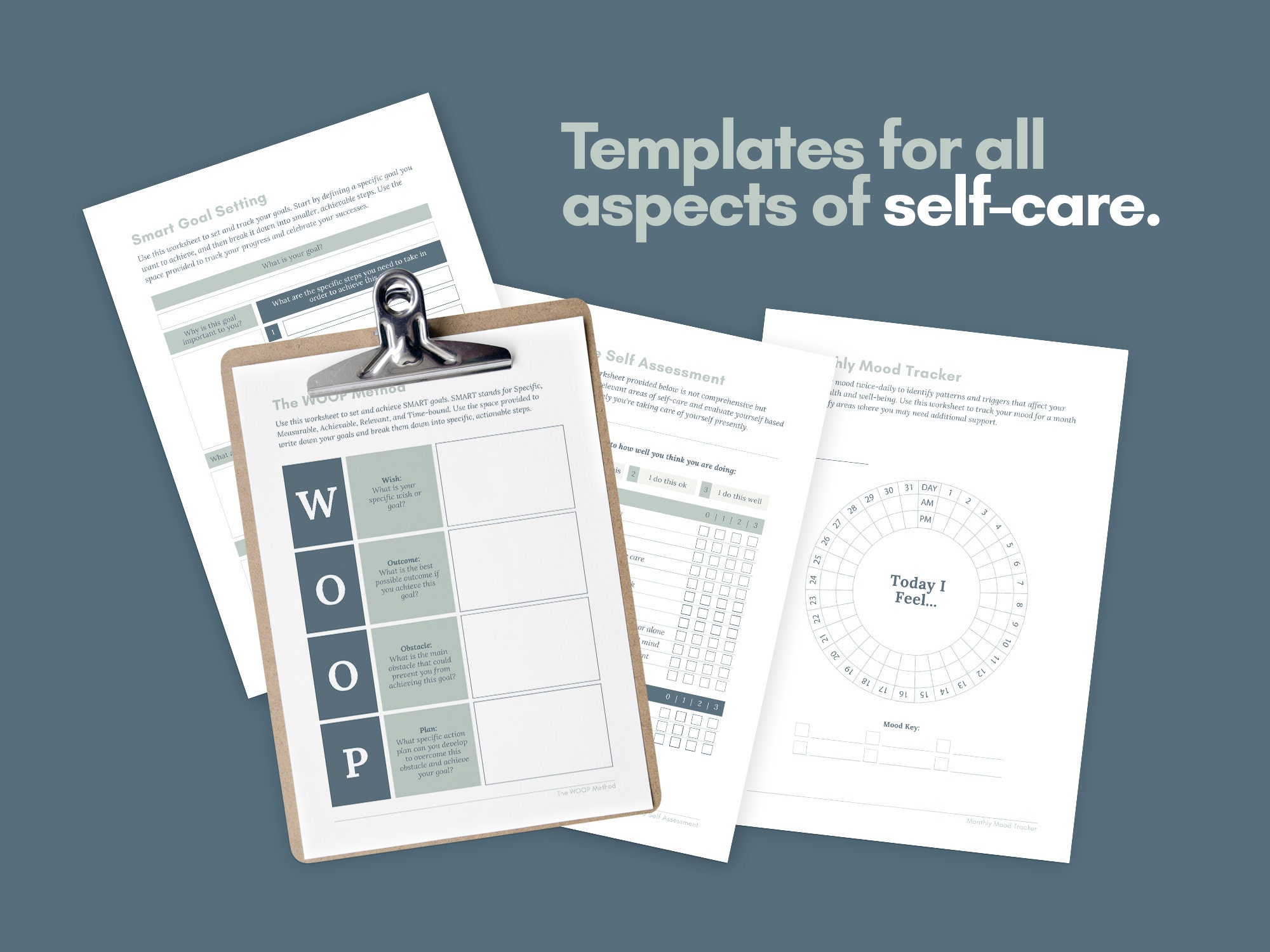 Self-care Worksheets & Trackers for Holistic Wellness Therapy - Etsy ...