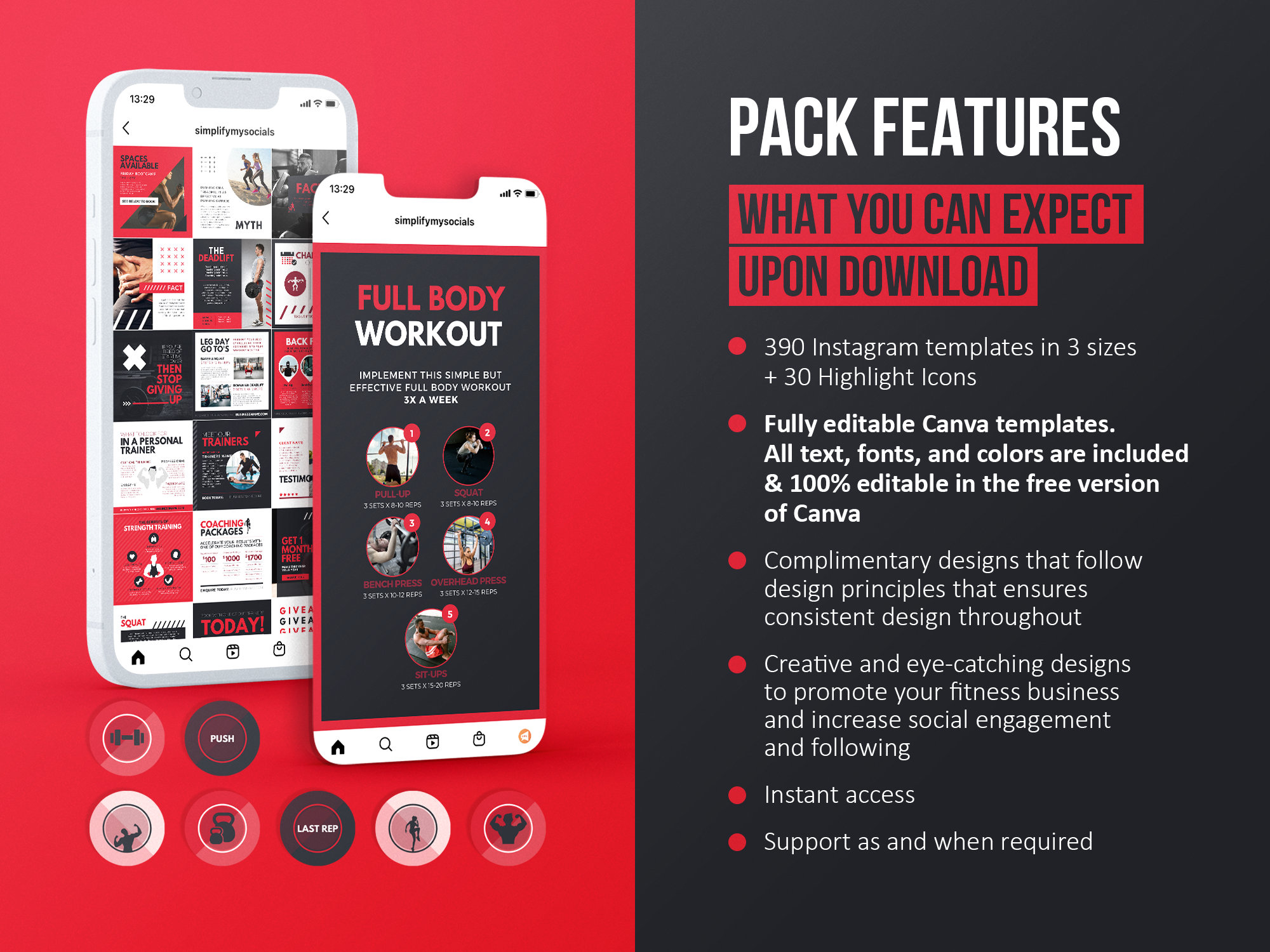 420 Fitness Instagram Post Templates Fitness Templates Canva Template ...