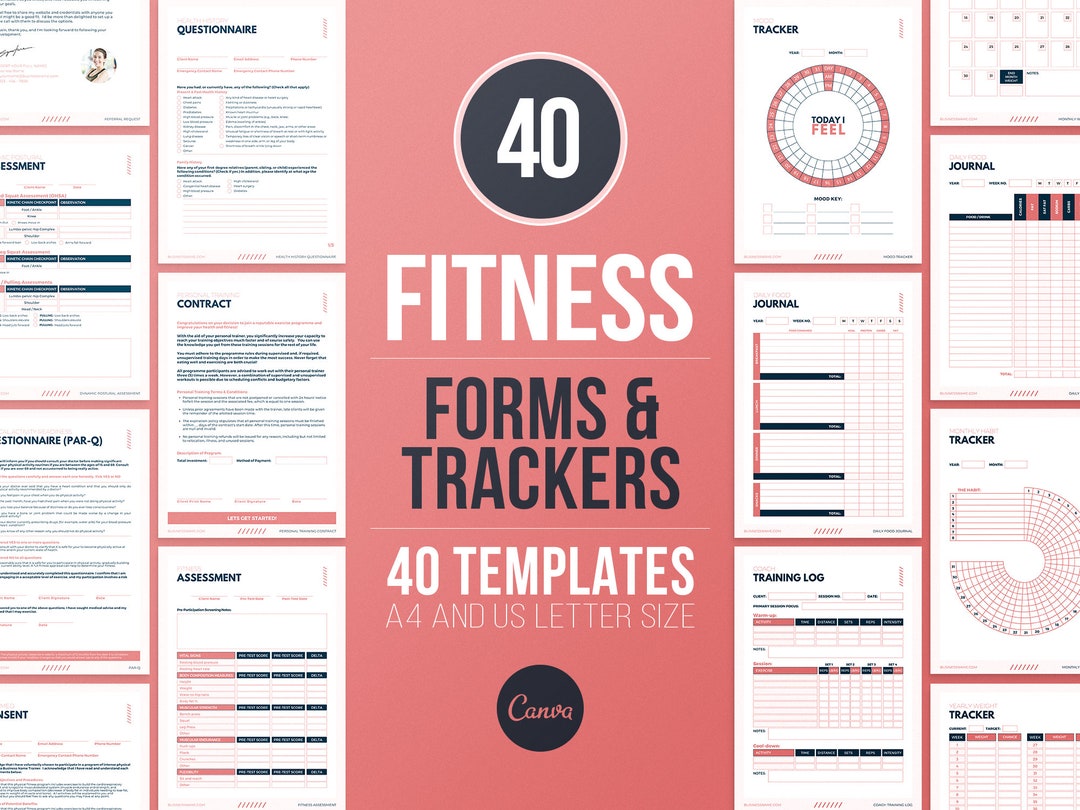 Personal Trainer Client Intake Forms and Fitness Trackers | PARQ ...
