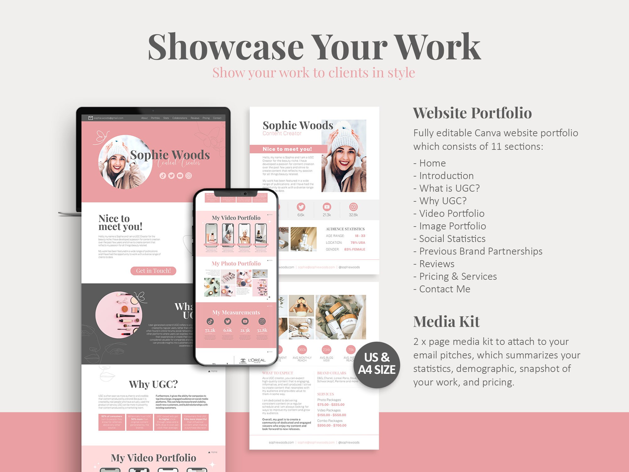UGC Creator Ultimate Toolkit, Portfolio Template, Influencer Contract ...