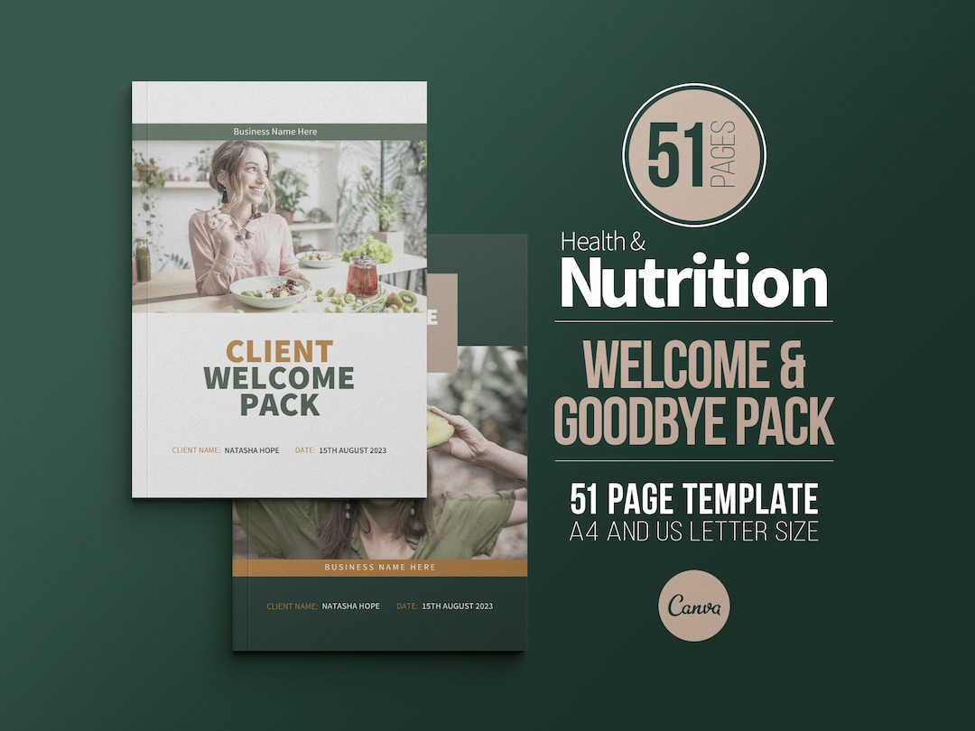 Nutrition Client Welcome Pack and Client Goodbye Pack Templates ...