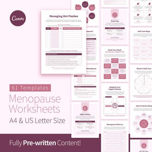 Menopause Worksheets, Self-care Templates, Coaching and Therapy Tools ...