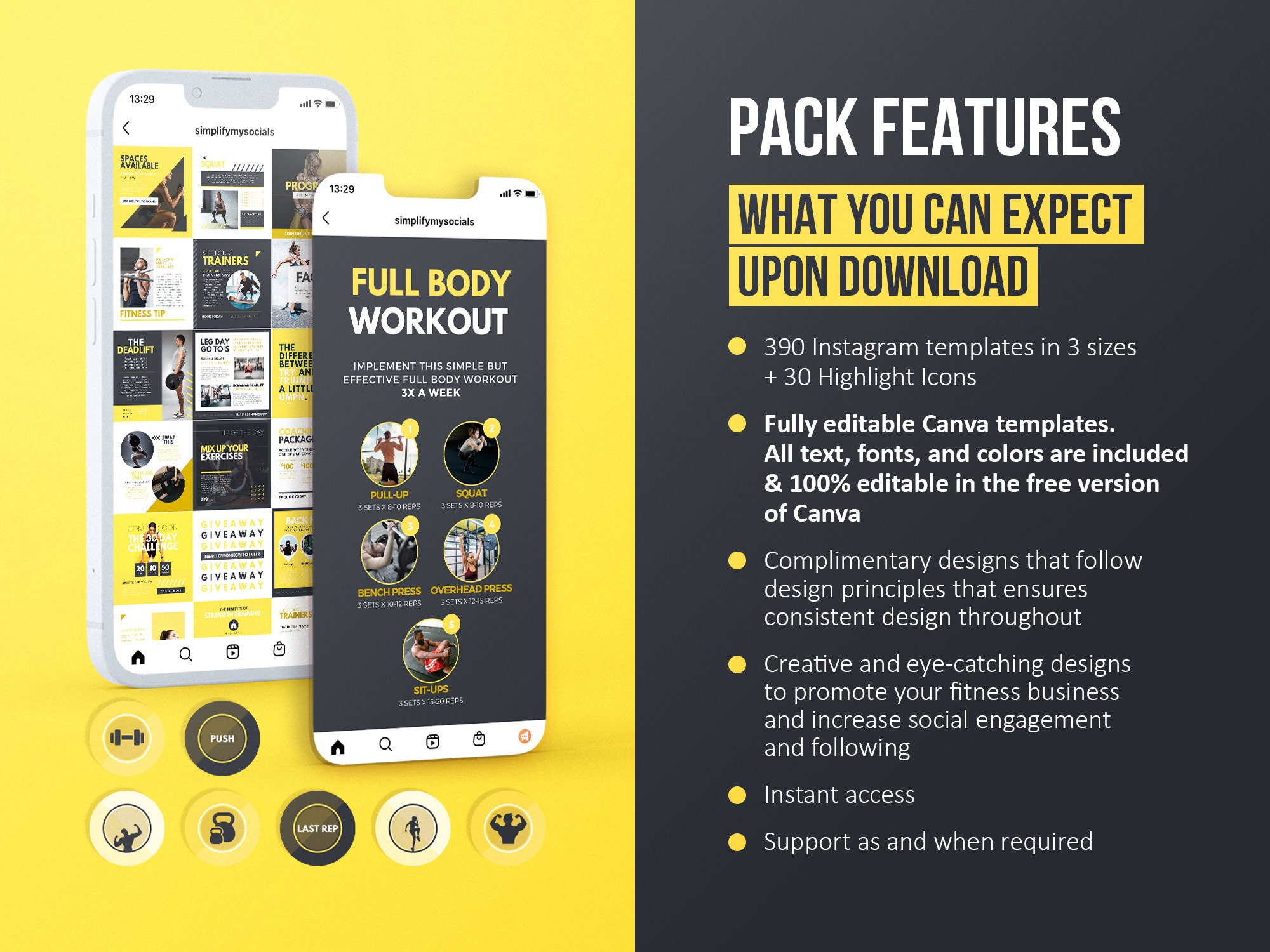 420 Fitness Instagram Post Templates | Fitness Templates | Canva ...