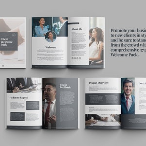 Client Welcome Pack Template, Minimal Neutral Design, Canva (digital ...