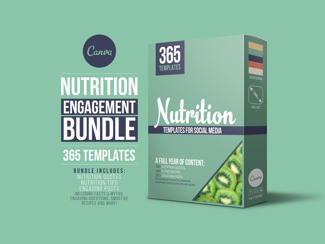 Nutrition Template Bundle | Nutrition Instagram Templates | Nutrition ...