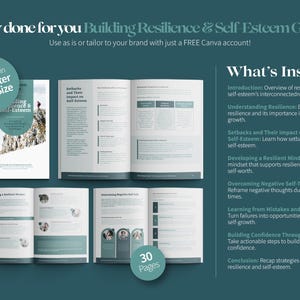 Building Resilience and Self-esteem Guide, Coaching Tools and Exercises ...