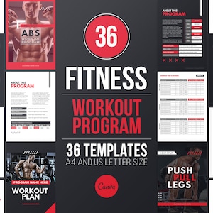 Workout Program Template | Personal Trainer Exercise Program | Fitness ...
