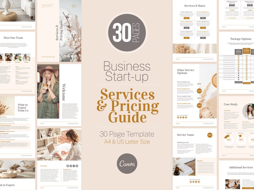 Services and Pricing Guide Template, Client Onboarding, Virtual ...