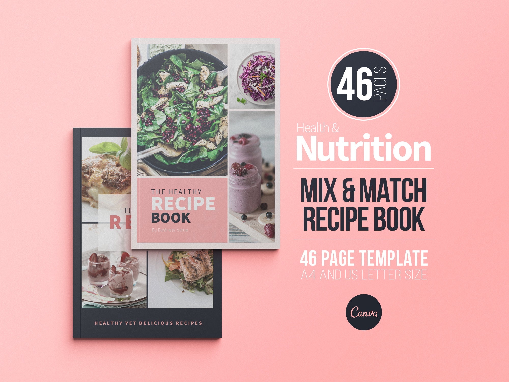 Recipe Book Template Cookbook Template Recipe Card Template Meal Planner Nutritionist Recipe