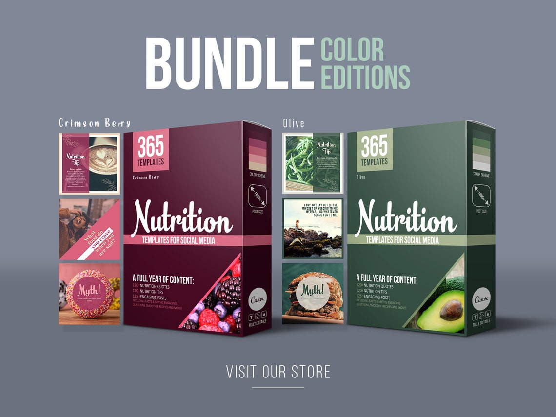 Nutrition Template Bundle Nutrition Instagram Templates | Etsy
