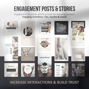 150 Coaching Instagram Post Templates for Canva | Life Coach Instagram ...
