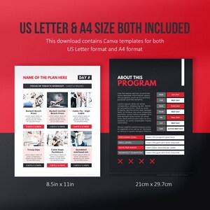 Workout Program Template | Personal Trainer Exercise Program | Fitness ...