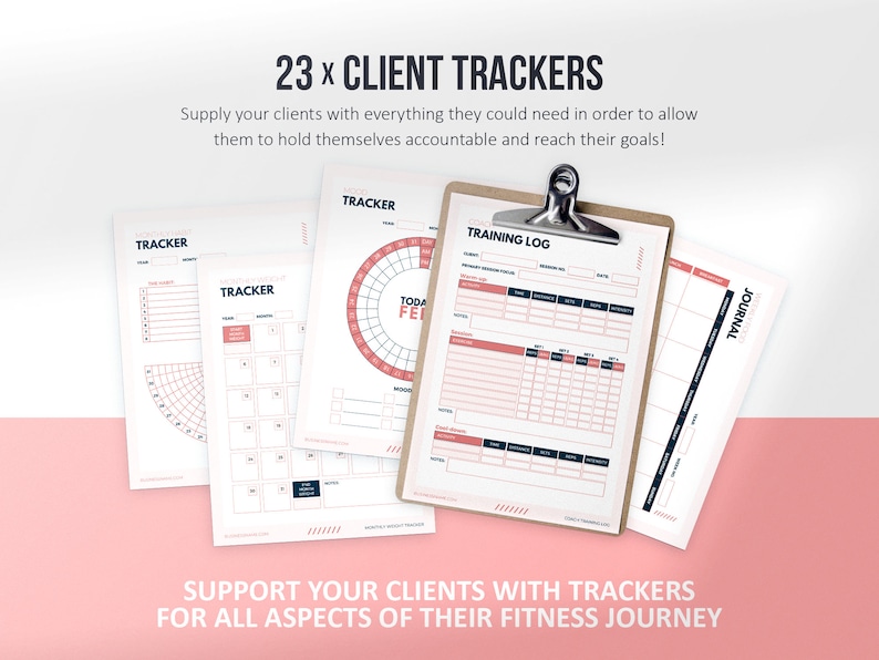 Personal Trainer Client Intake Forms and Fitness Trackers - Etsy
