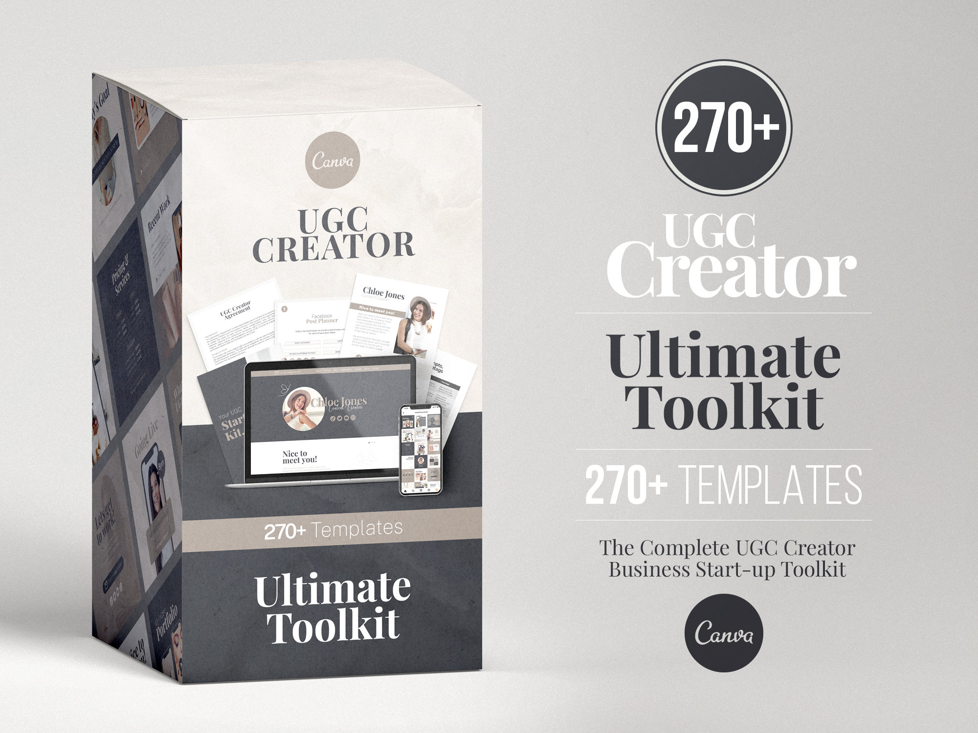 UGC Creator Ultimate Toolkit Portfolio Template Influencer - Etsy