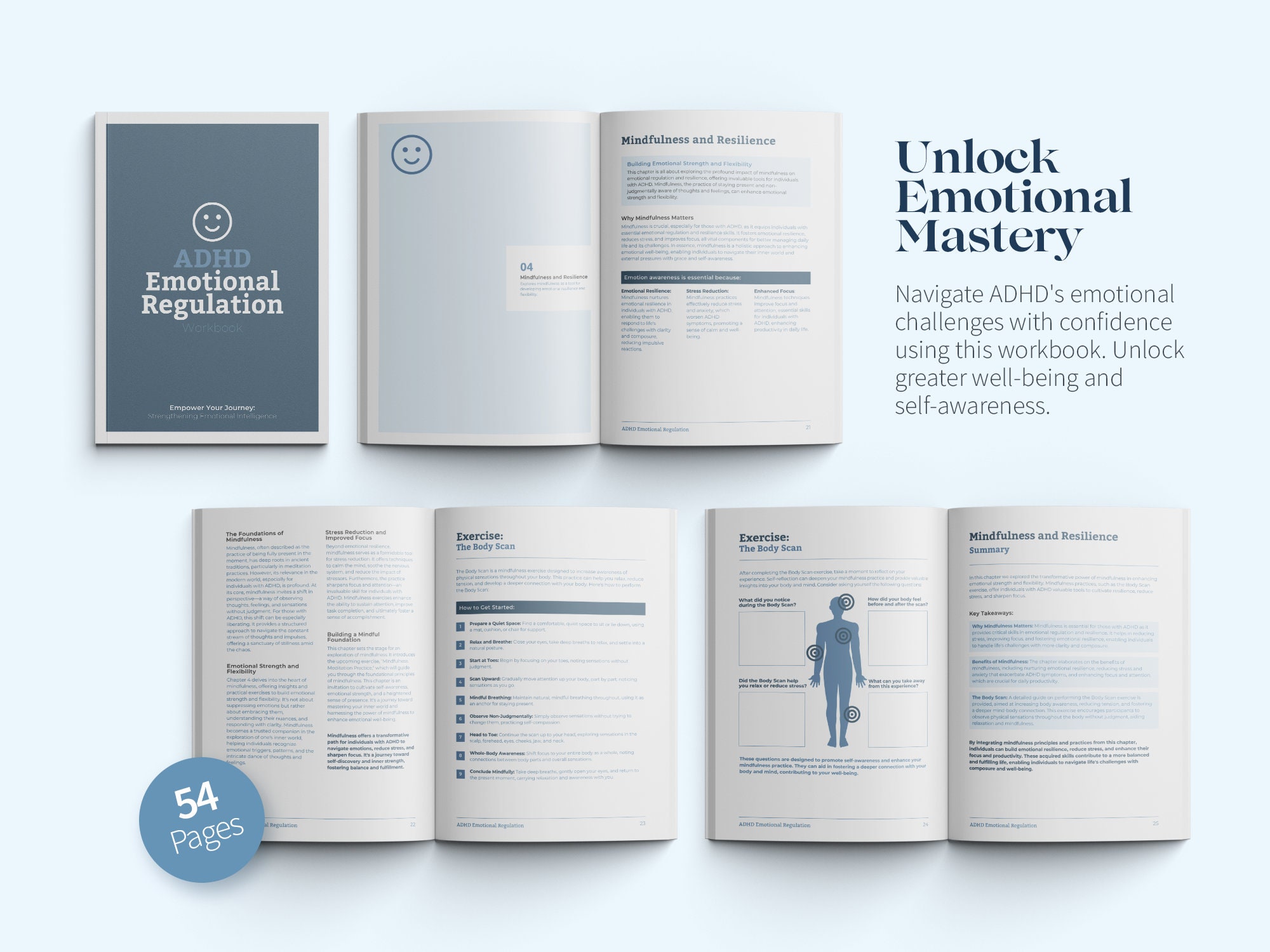 ADHD Workbook Bundle, Editable Canva Coaching Tools, Executive ...