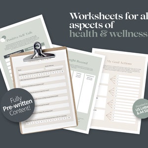 Health and Wellness Coach Worksheet Templates, Health and Life Coaching ...