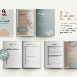 Life Coaching Client Intake Forms, Contract, Questionnaire (canva ...