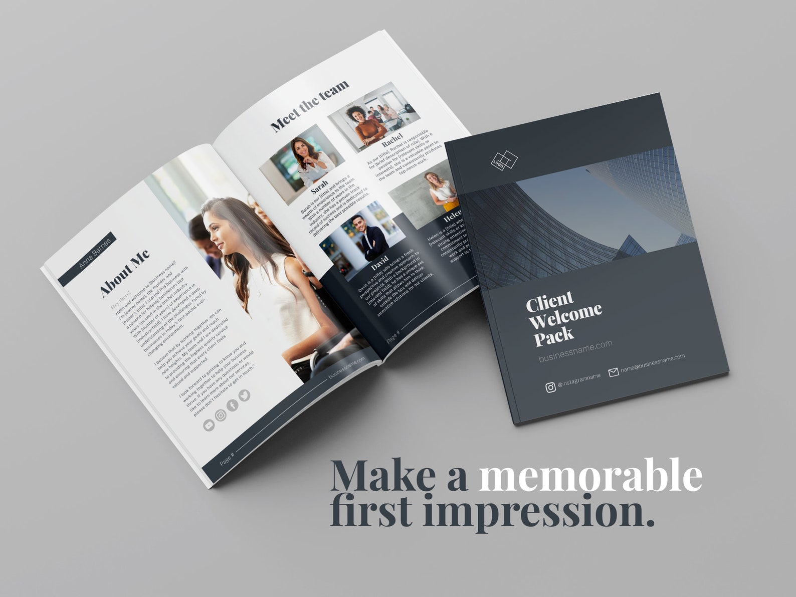 Client Welcome Pack Template, Minimal Neutral Design, Canva (digital ...