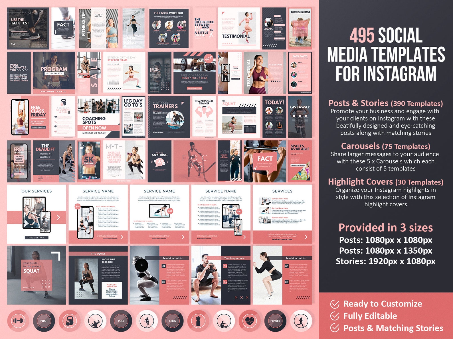 Fitness Ultimate Toolkit | Personal Trainer Templates | Instagram ...