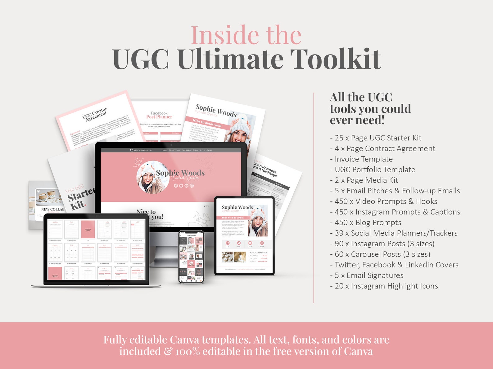 UGC Creator Ultimate Toolkit, Portfolio Template, Influencer Contract ...