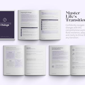 Navigating Change Workbook, Editable Canva Anxiety Coaching Tools and ...