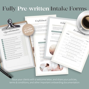 Life Coaching Client Intake Forms, Contract, Questionnaire (canva ...