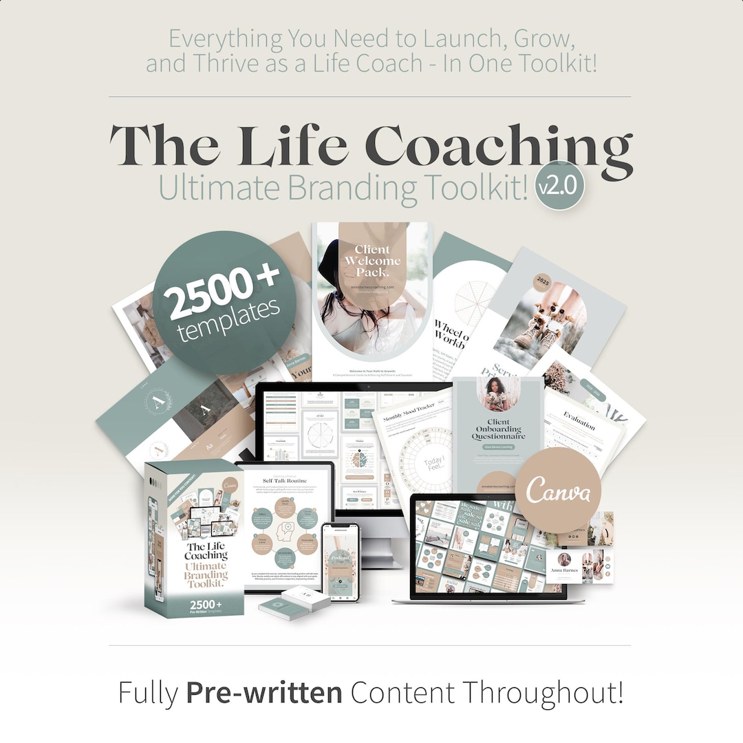 Life Coaching Branding Toolkit, Canva Templates, Coaching Tools and ...
